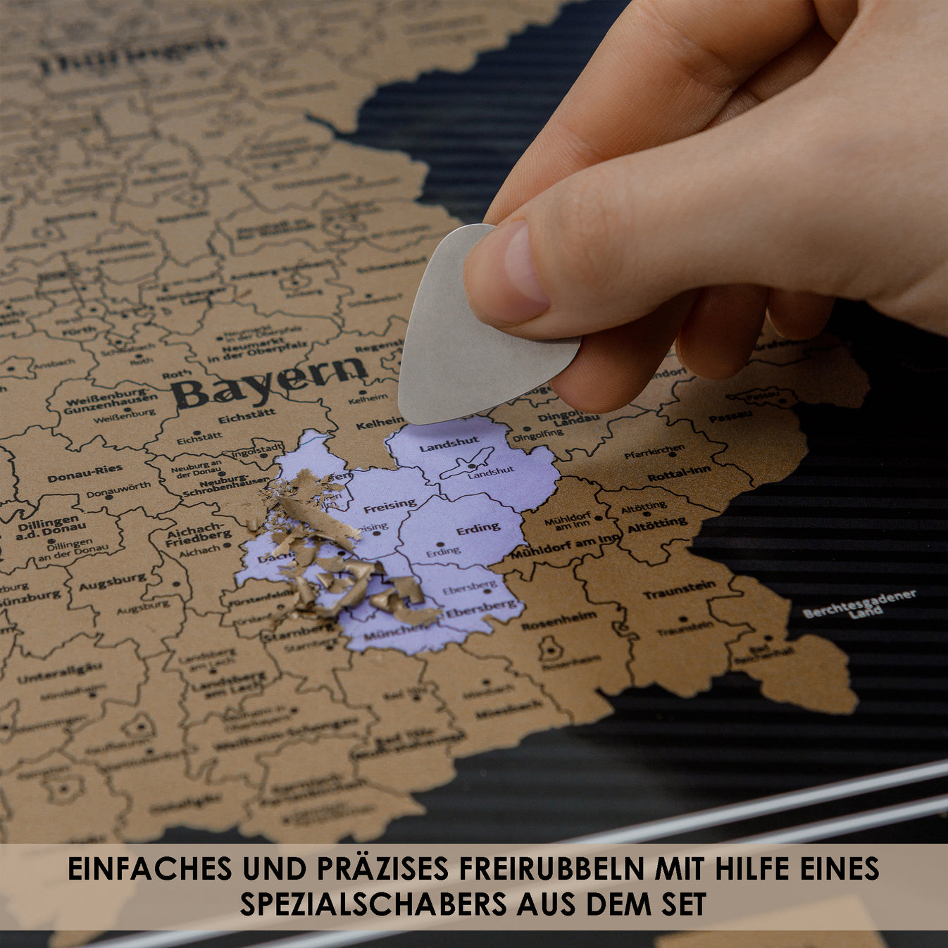 Scratch off Map Germany - Deutschlandkarte Poster 61x41 cm - Scratch G ...